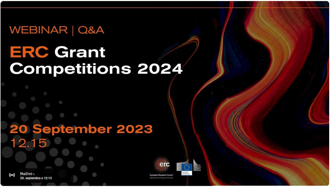 Webinár pre záujemcov o výzvy ERC 2024 - Eraportal